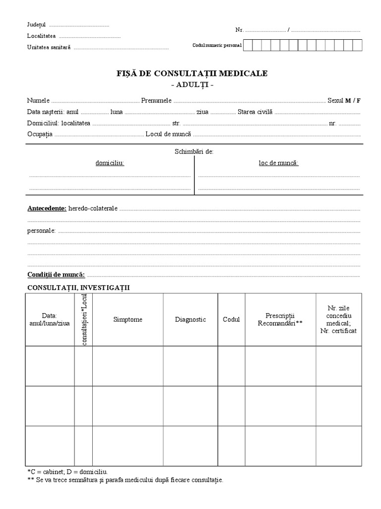 22 3 Fisa de Consultatii Medicale Adulti