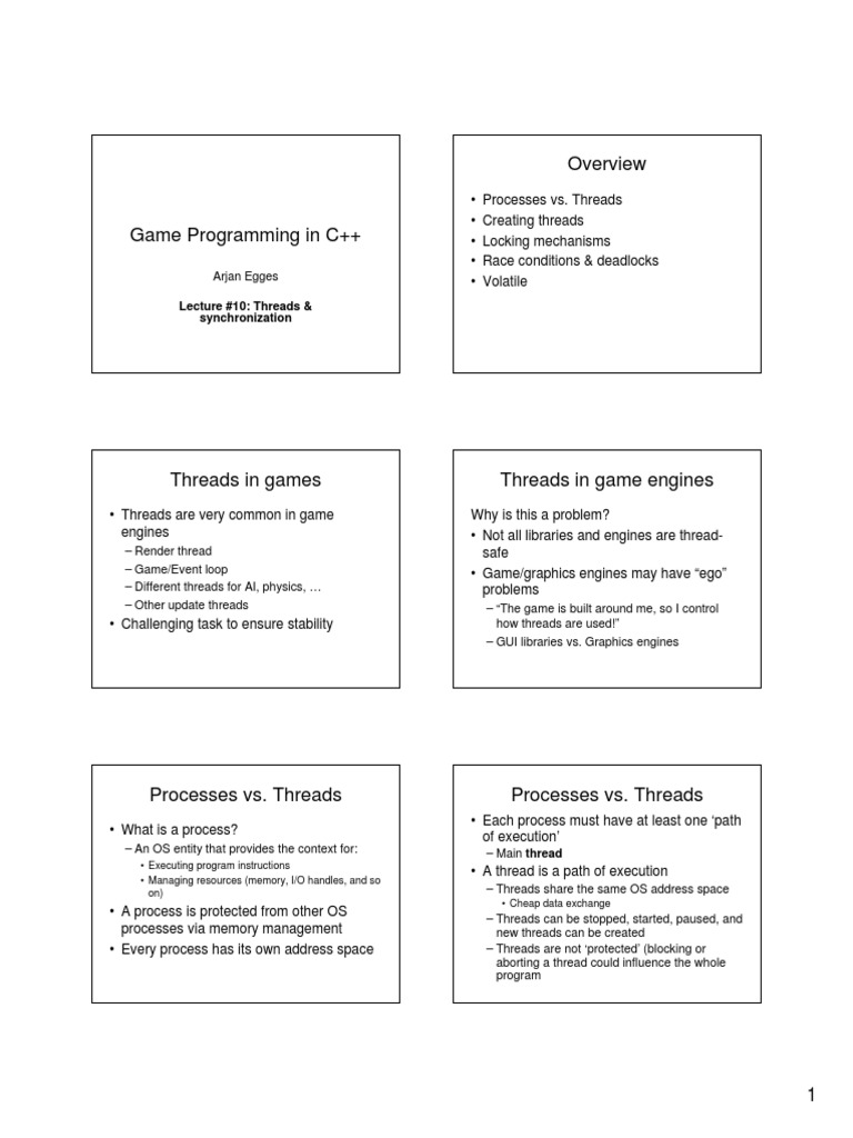 Lecture #10: Threads & Synchronization | Download Free PDF | Thread (Computing) | Process ...