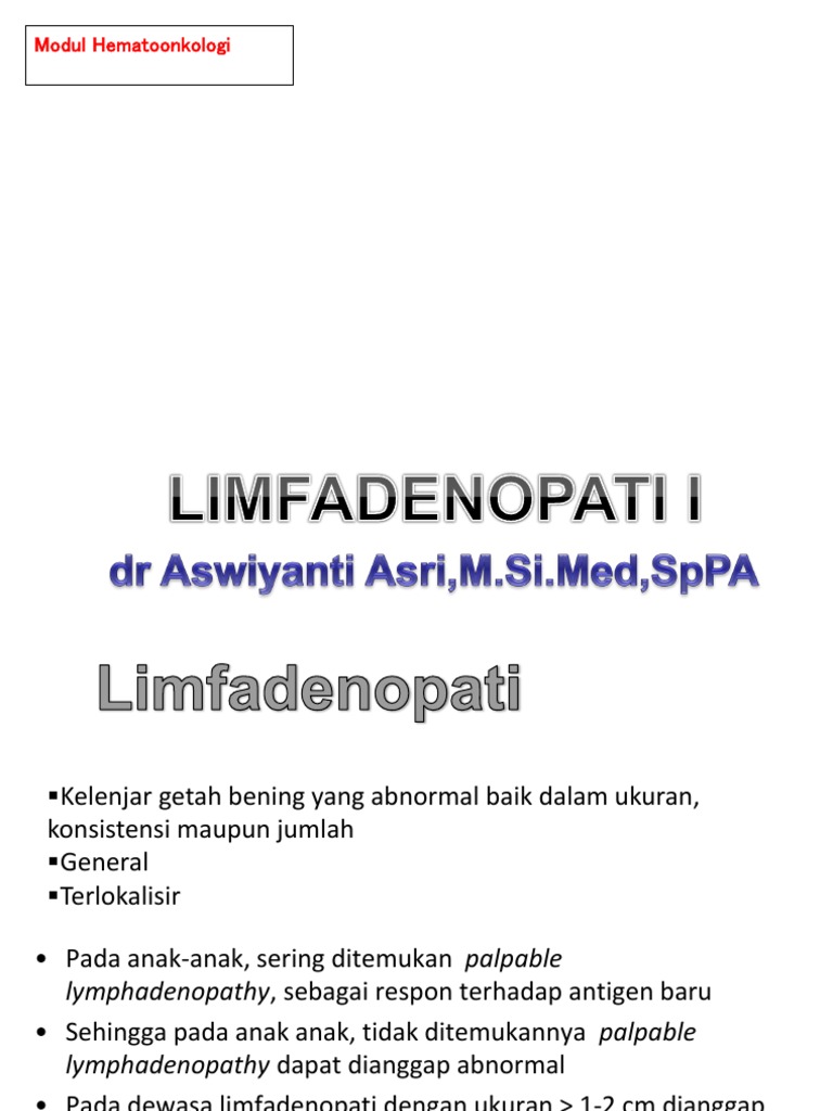 Limfadenopati I | PDF