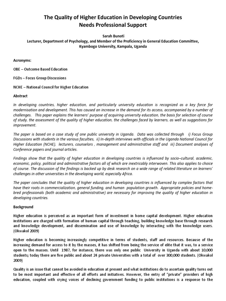 FINAL Sarah Bunoti | Download Free PDF | Higher Education | University