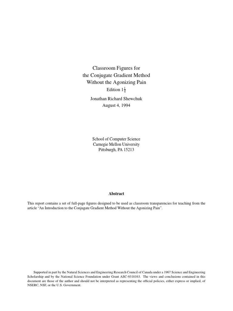 Painless Conjugate Gradient Figs | PDF | Eigenvalues And Eigenvectors ...