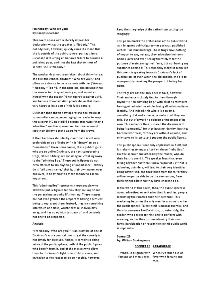 Analysis | PDF | Sonnets | William Shakespeare