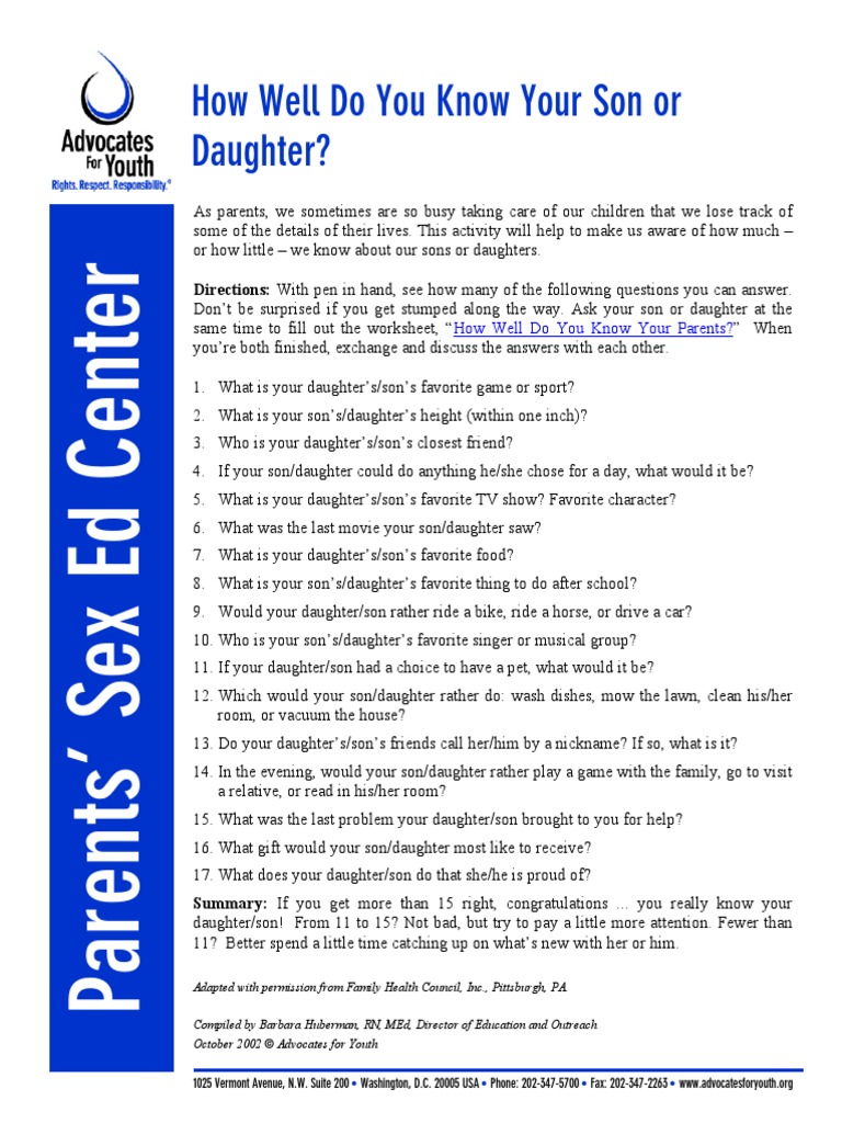Parent-Child Connection Quiz | PDF