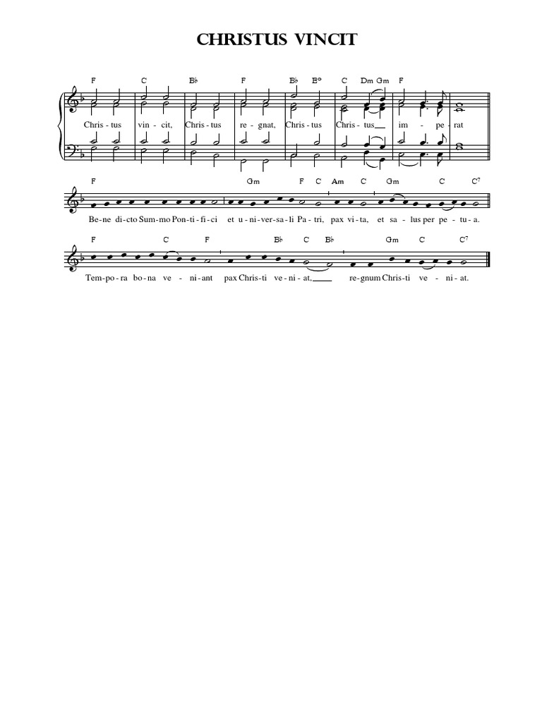 Christus Vincit (Con Acordes) | PDF
