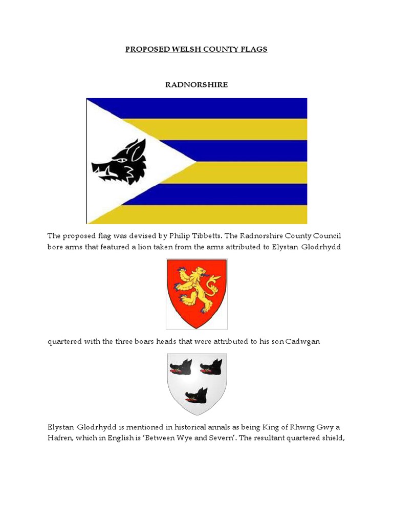 Proposed Welsh County Flags | PDF | Flag | Communication Design