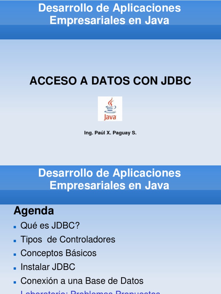 Introducción a JDBC en Java | PDF | Java (lenguaje de programación) | SQL