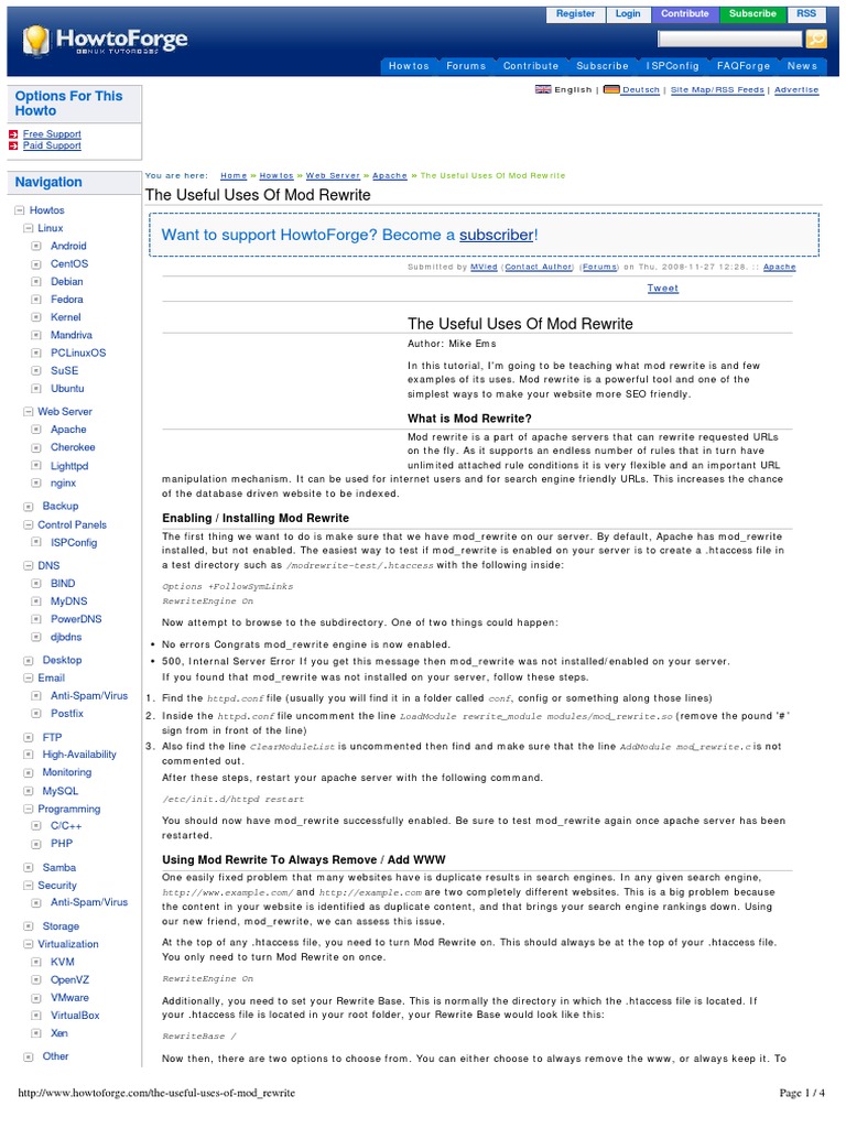 Htaccess File Not Working Then Enable Mod Rewrite Centos Pdf Apache Server Websites 