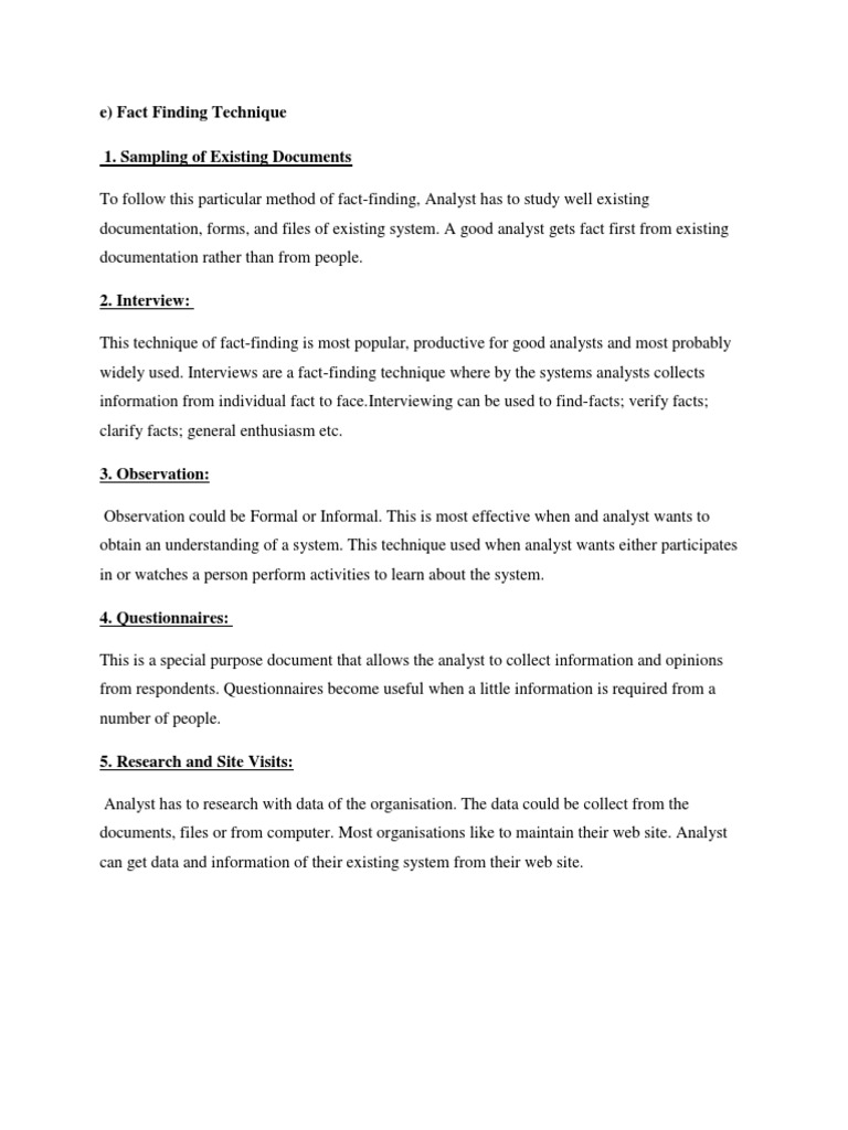 5) Fact Finding Technique | PDF | Online Shopping | Questionnaire