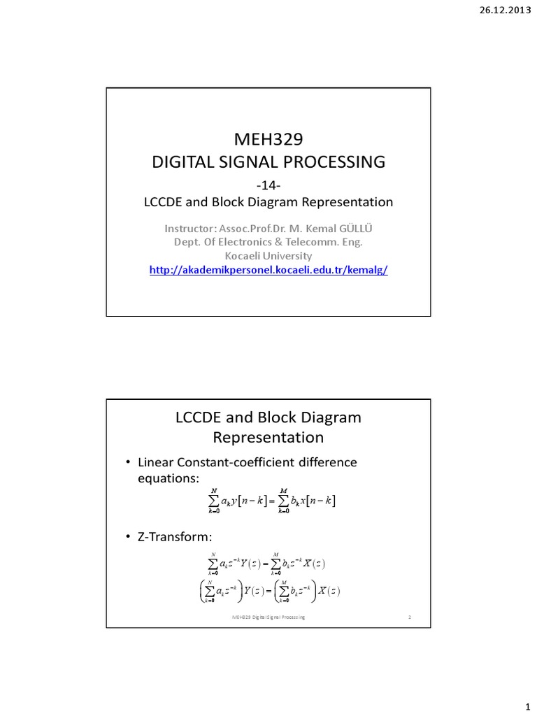 111 - Presentation-14 LCCDE and Block Diagrams | PDF | Mathematical ...