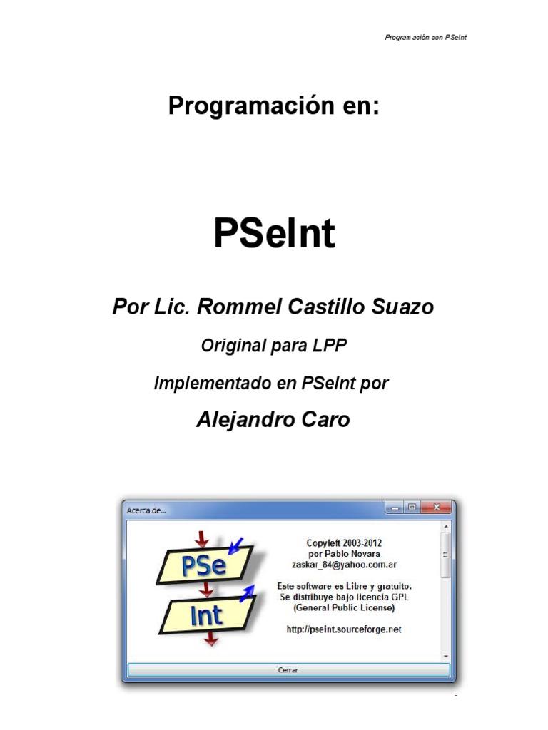Guía Completa de Programación en PSeInt | PDF | Comillas | Programación ...