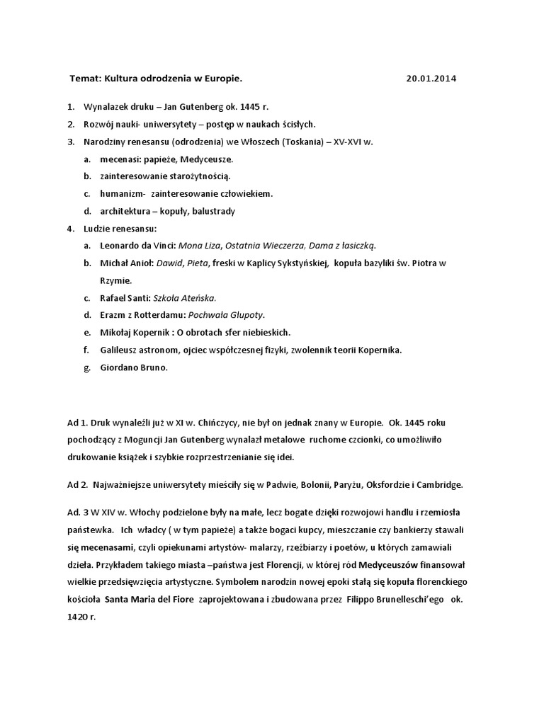 Kultura Renesansu | PDF