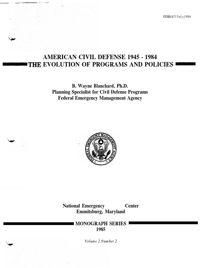 Evolution of U.S. Civil Defense 1945-1984 | PDF