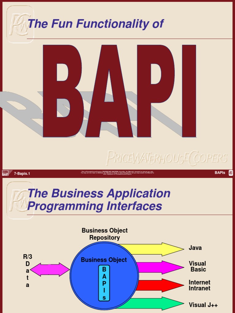 An Overview of Business Application Programming Interfaces (BAPIs) in SAP Systems | PDF | Object ...