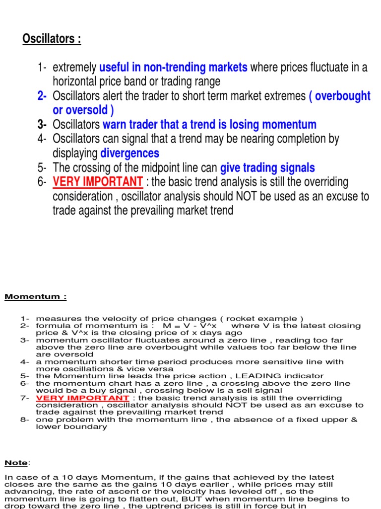 All Oscillators Powerpoint | PDF | Valuation (Finance) | Technical Analysis