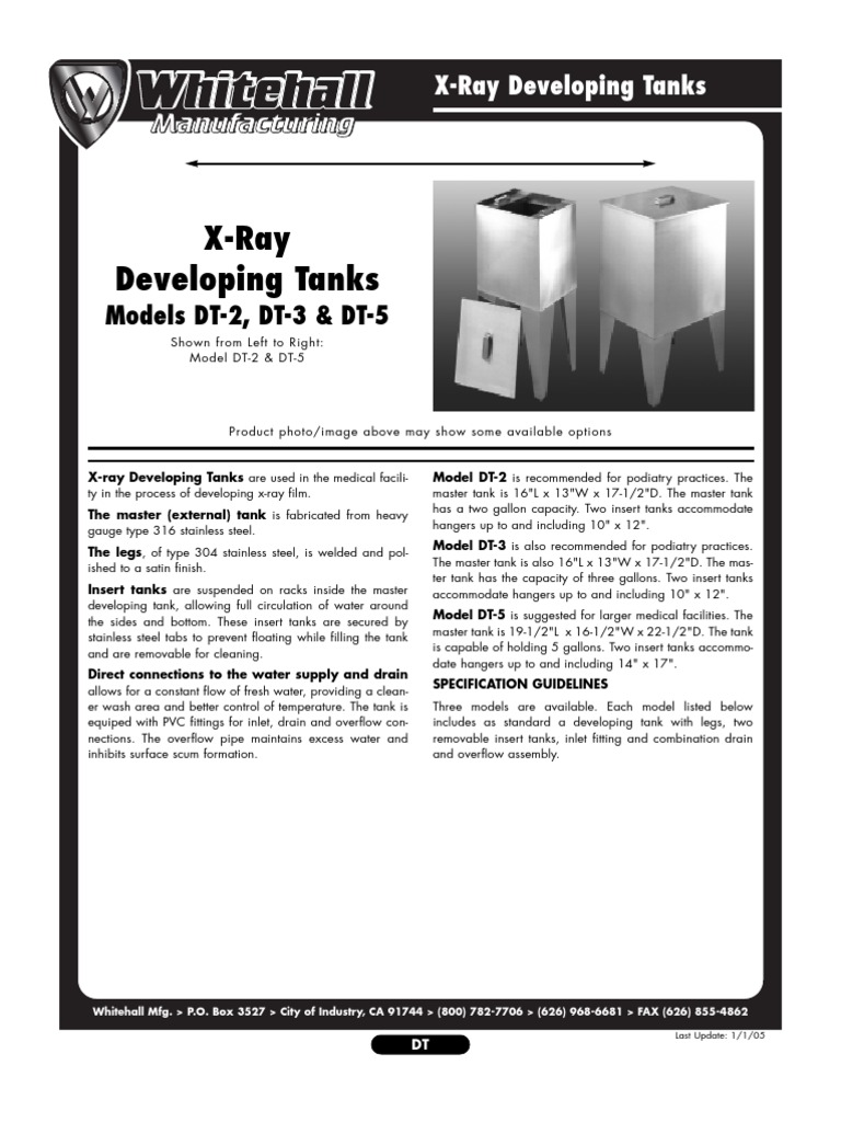 X-Ray Developing Tanks | PDF | Stainless Steel | Building Engineering