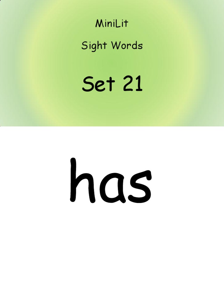 Sight Words 21 | PDF