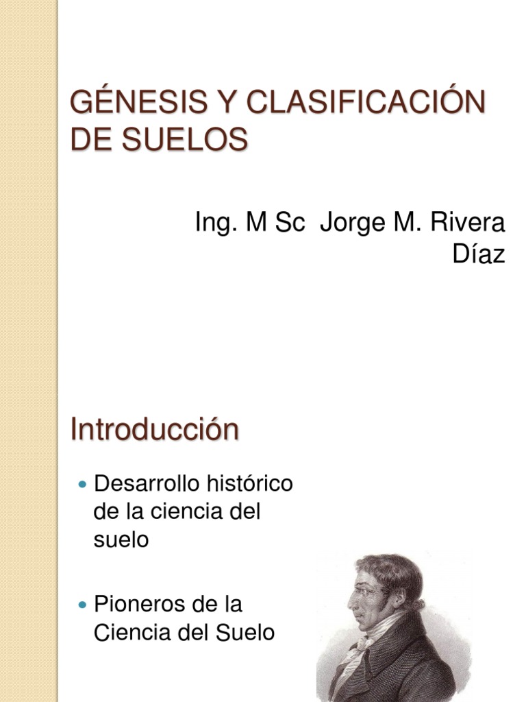 Genesis Y Clasificacion De Suelos Pdf Paisaje Suelo
