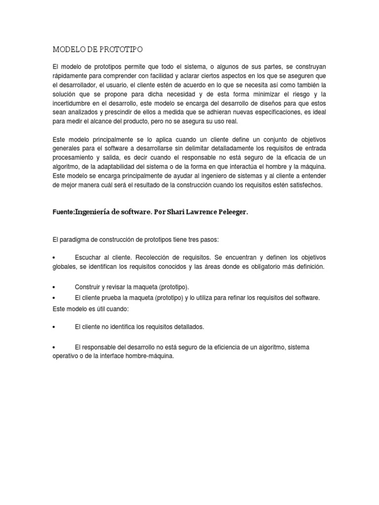 Modelo de Prototipo | Ingeniería de software | Software