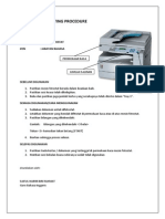 Tatacara Penggunaan Mesin Photostat | PDF