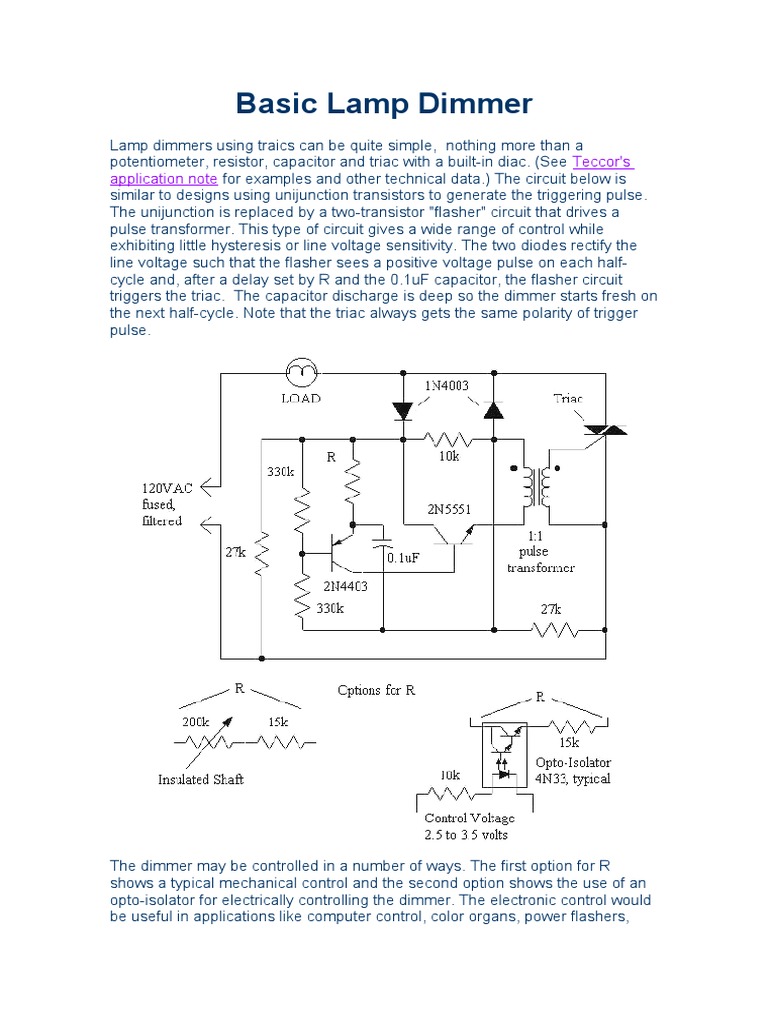 Basic Lamp Dimmer | PDF | Electronic Circuits | Rectifier