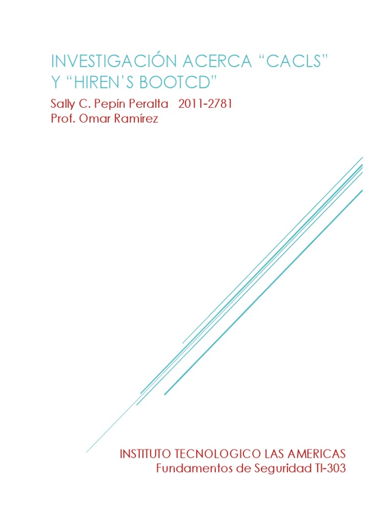 Comando Cacls y Hirens Bootcd | PDF | Archivo de computadora | Virus de ...