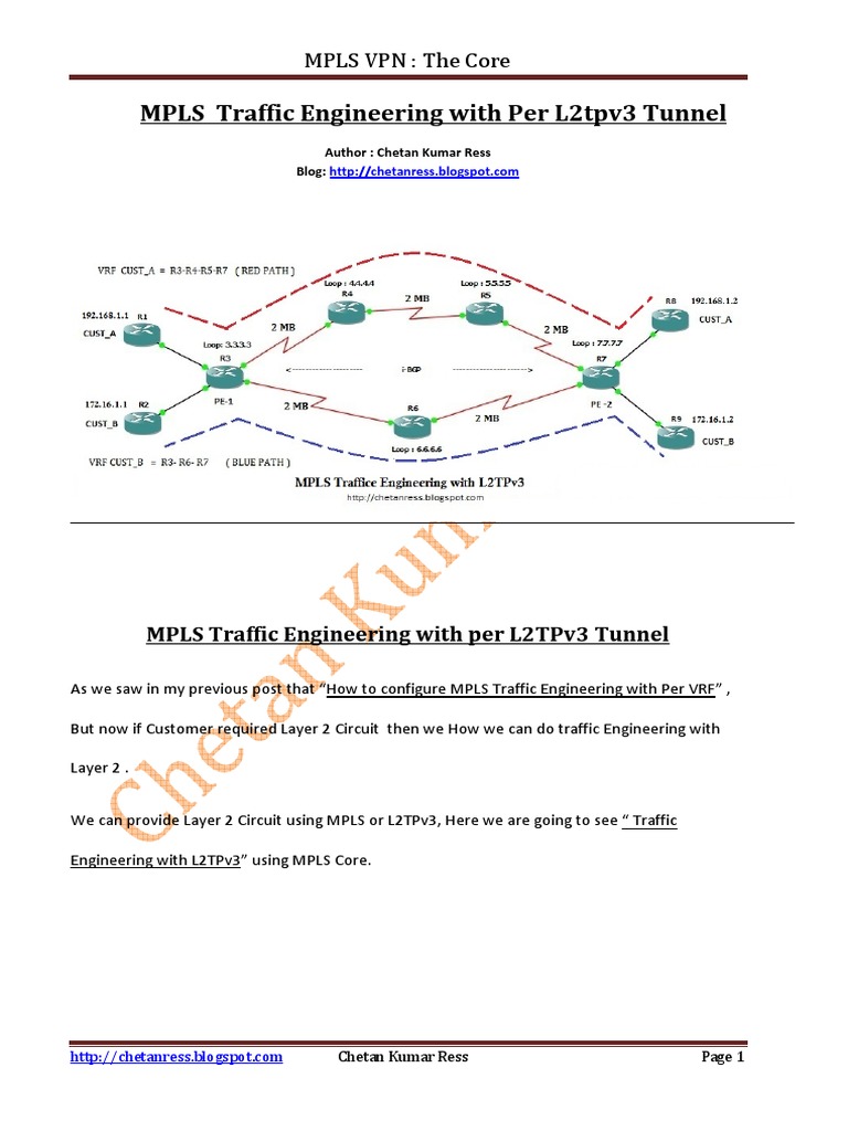 Lab - MPLS TE With L2tpv3 v1 | PDF | Multiprotocol Label Switching | Networking