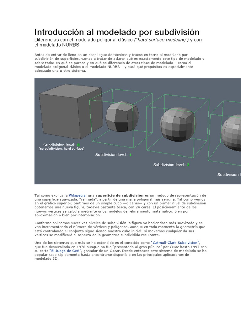 Introducción Al Modelado Por Subdivisión | PDF | Enseñanza de ...