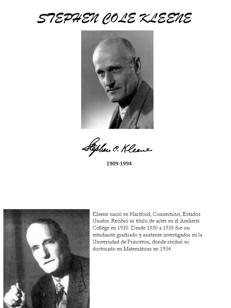 Stephen Cole Kleene Automatas | PDF