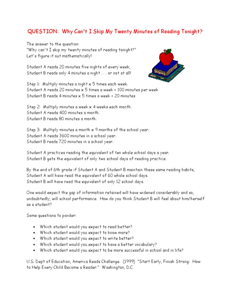 20 Minutes of Reading1 | PDF