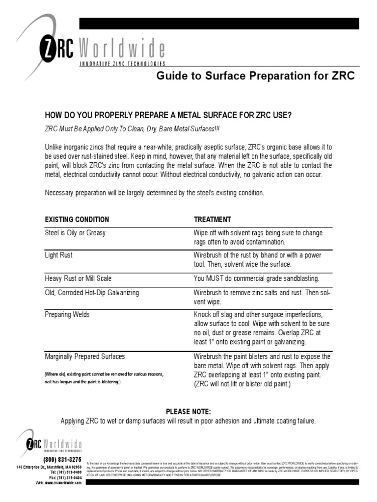 Guide Surface Prep | PDF | Rust | Galvanization