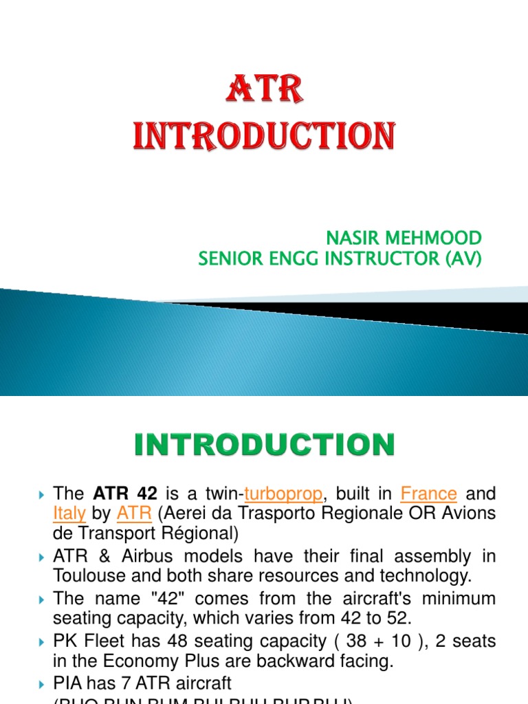 Atr Introduction | PDF | Industries | Aerospace Engineering