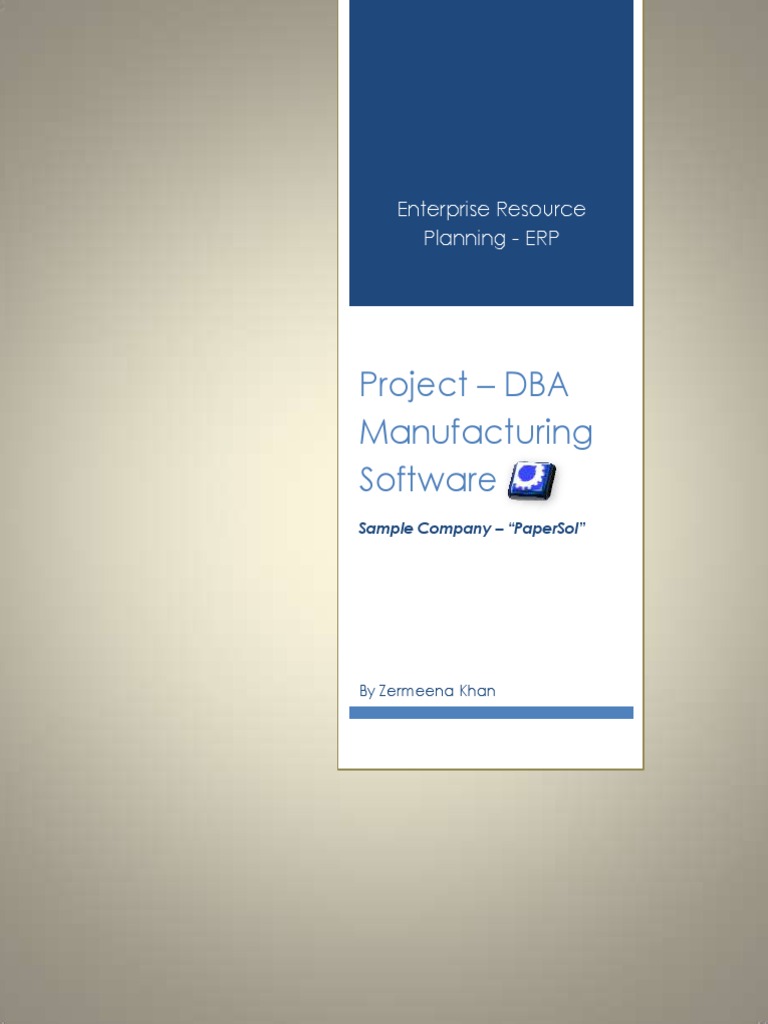 ERP Project Report - Sample | PDF | Invoice | Enterprise Resource Planning