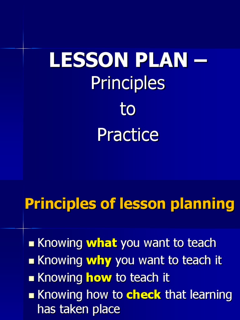 LECTURE 2 - Lesson Planning (GK) | Download Free PDF | Lecture | Lesson ...