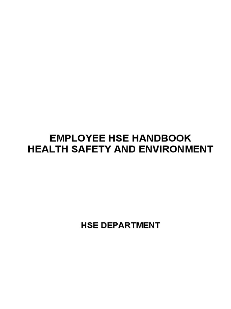 HSE Handbook | PDF | Cardiopulmonary Resuscitation | First Aid