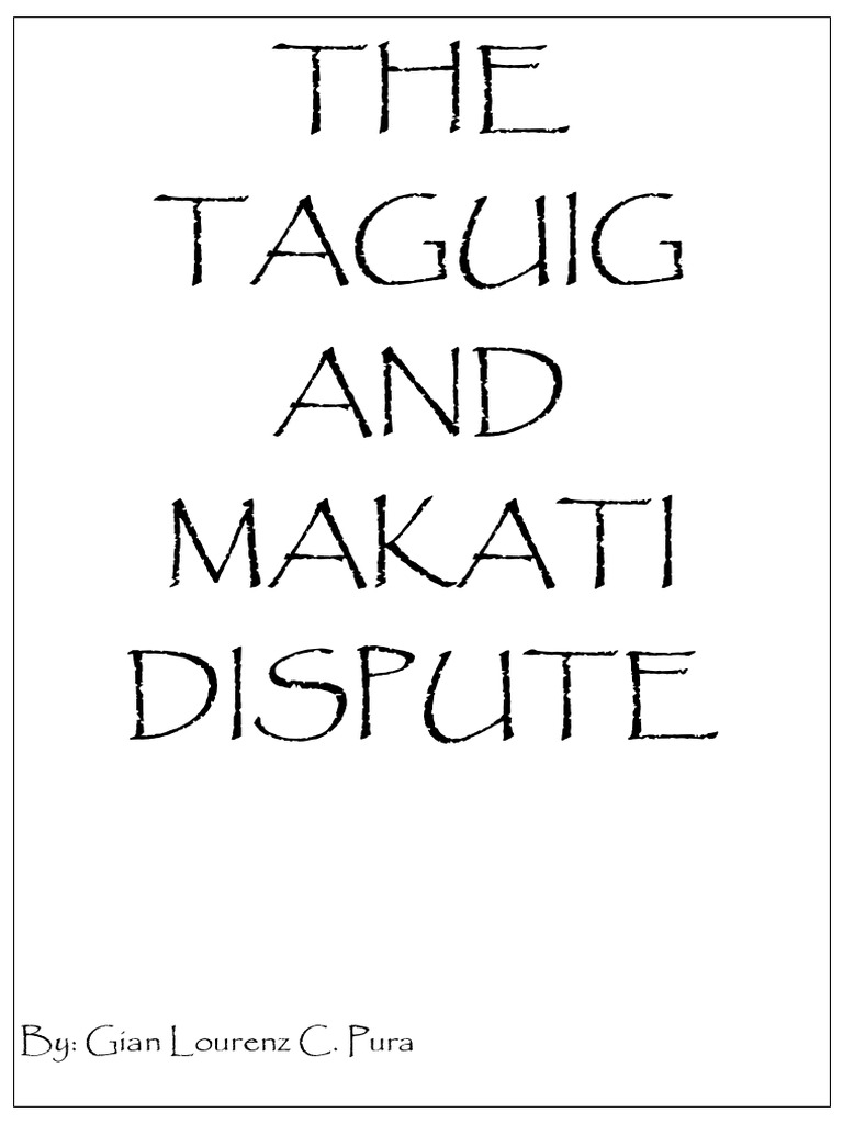Makati-Taguig Territorial Dispute Analysis | PDF | Makati | Government