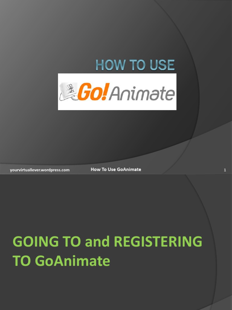 How To Use GoAnimate | PDF | Home Page | Email
