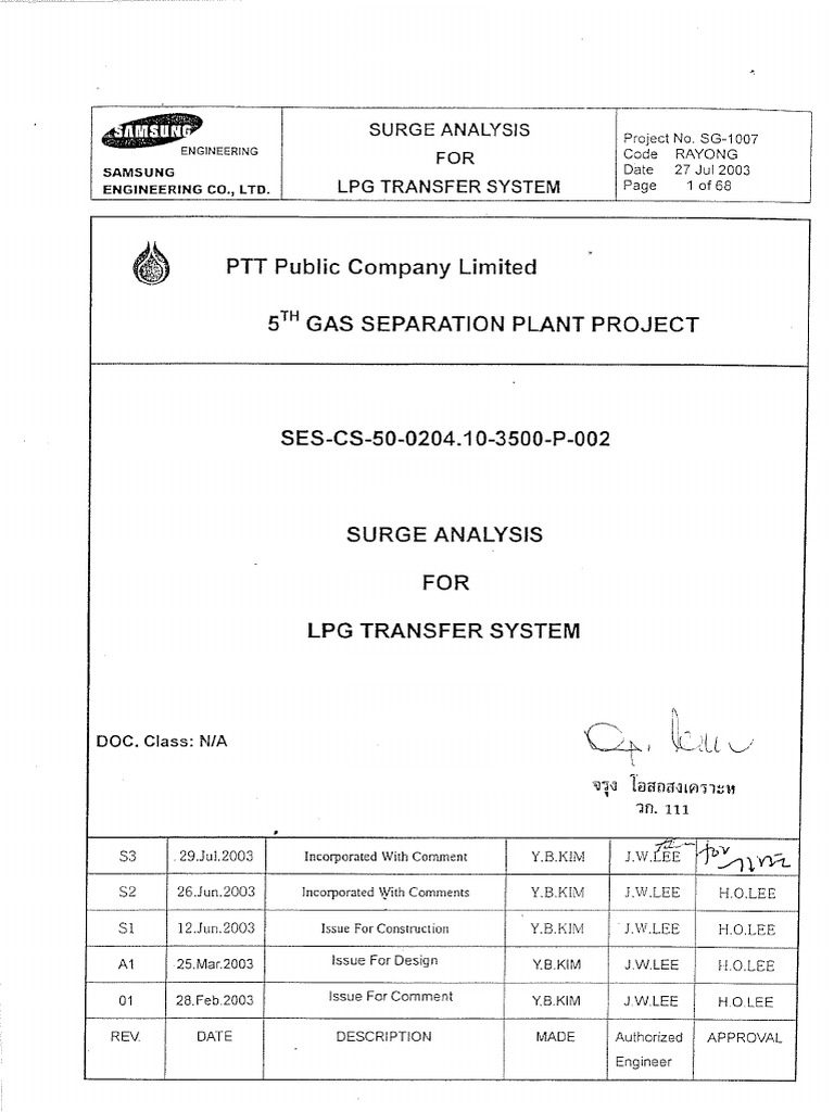 Example Surge Analysis