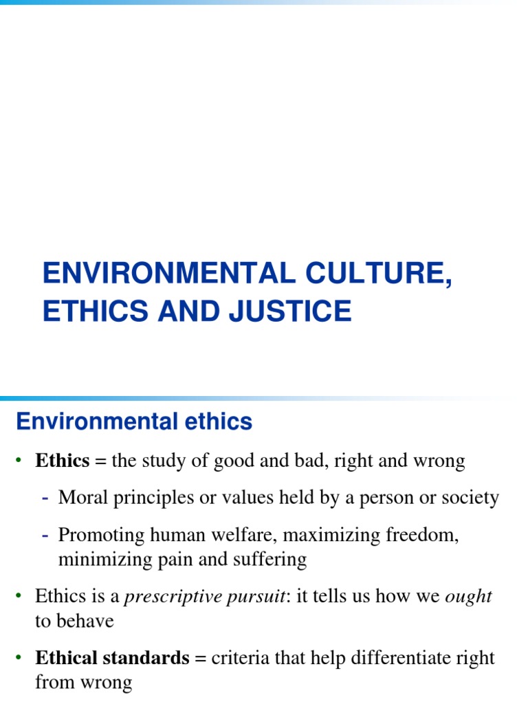 Environmental Ethics | Value (Ethics) | World View