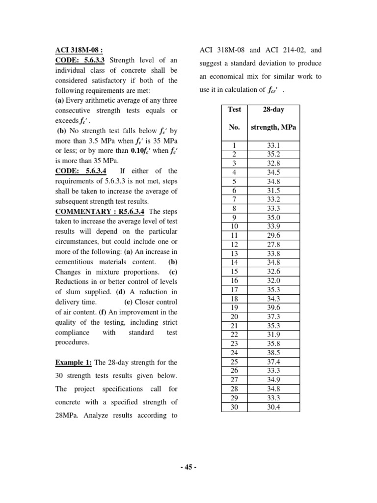 ACI 318M-08: CODE: 5.6.3.3 Strength Level of An | PDF | Standard ...