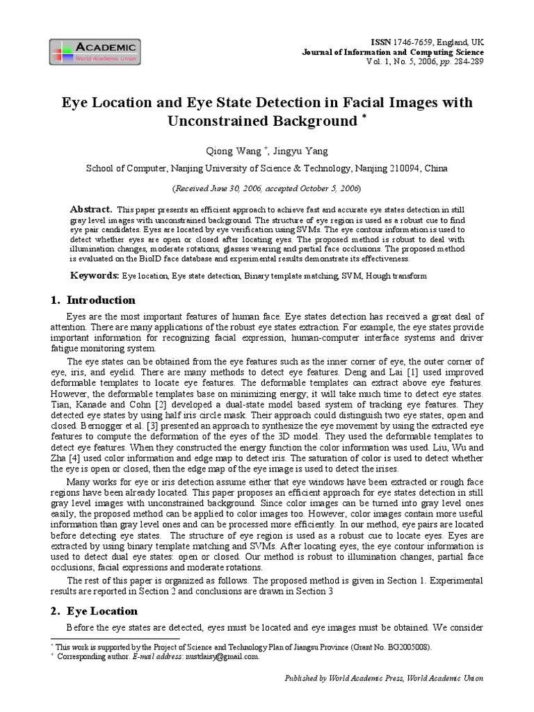 Eye Location and Eye State Detection in Facial Images With ...