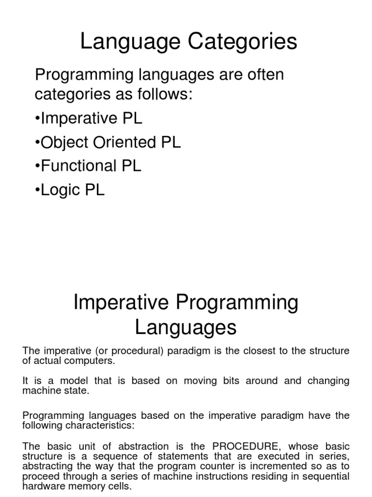 Language Categories | Download Free PDF | Functional Programming ...