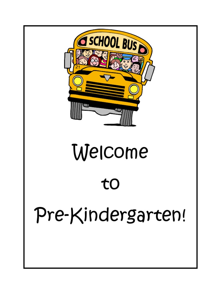 welcome packet | Pre Kindergarten | Preschool