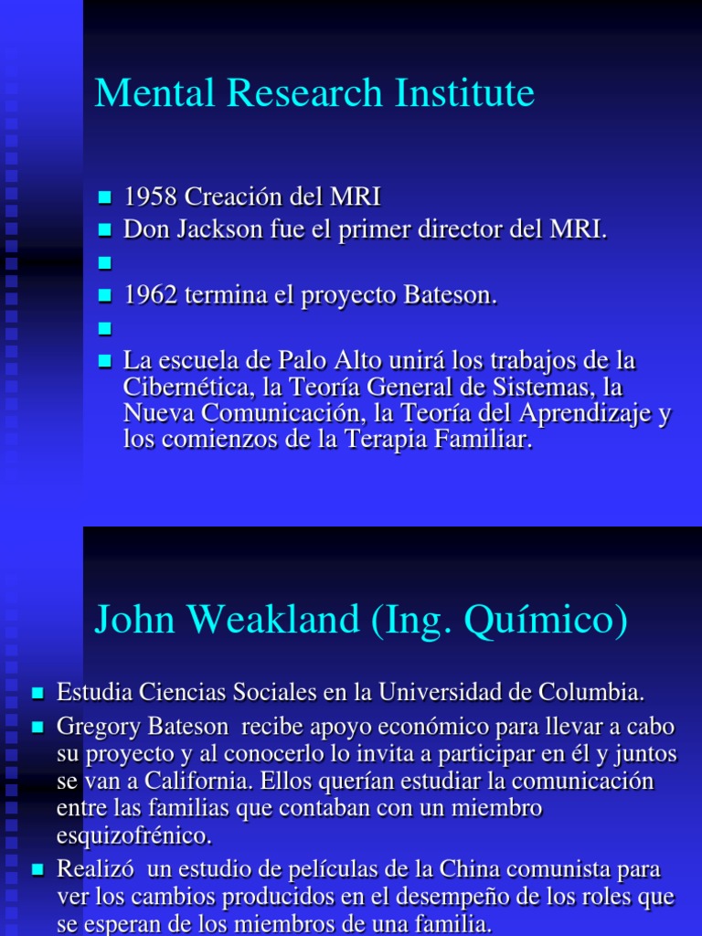Historia del Mental Research Institute | PDF | Aparición | Ciencia ...