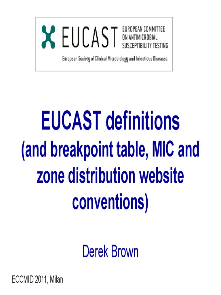 EUCAST 2012 Definitions Interpretations | Antimicrobial | Reference Range