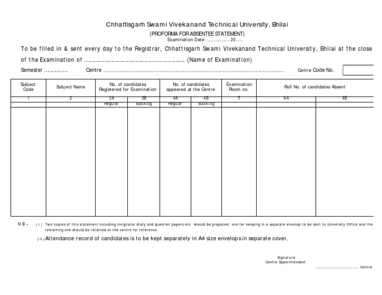 05 Absentee Statement | PDF