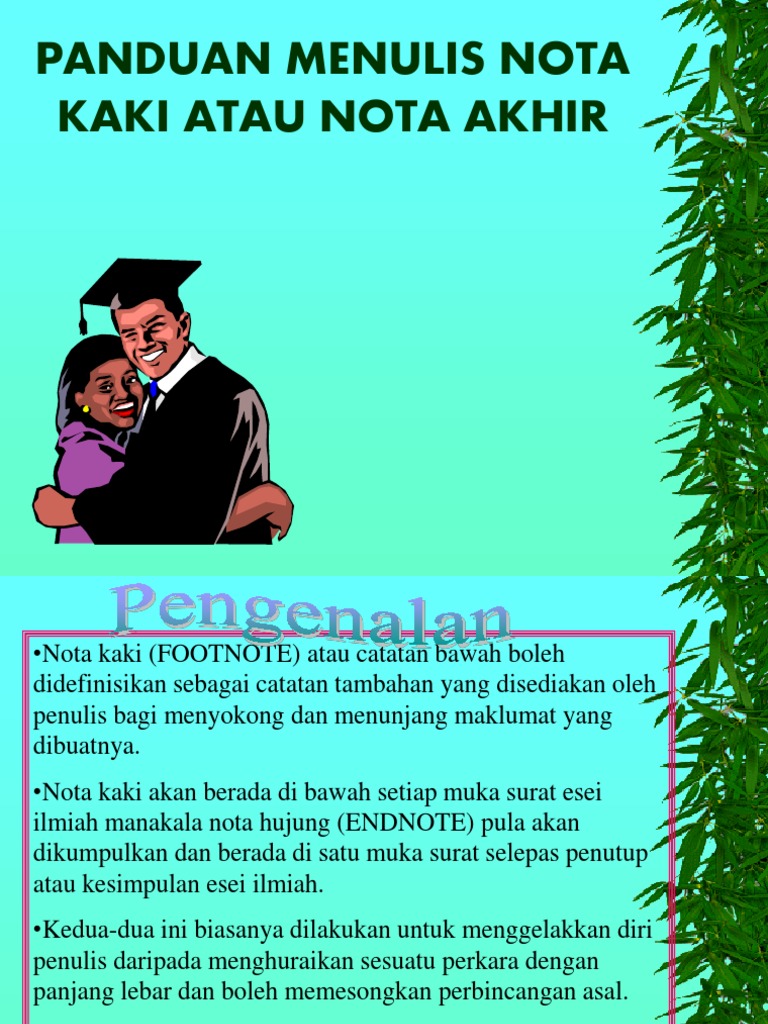 Panduan Menulis Nota Kaki Atau Nota Akhir | PDF | Seni & Disiplin Bahasa | Kajian Bahasa Asing