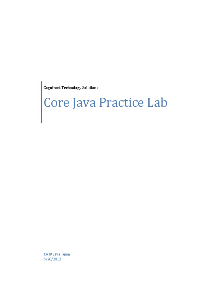 Corejava Practicelab Pdf Data Type String Computer Science
