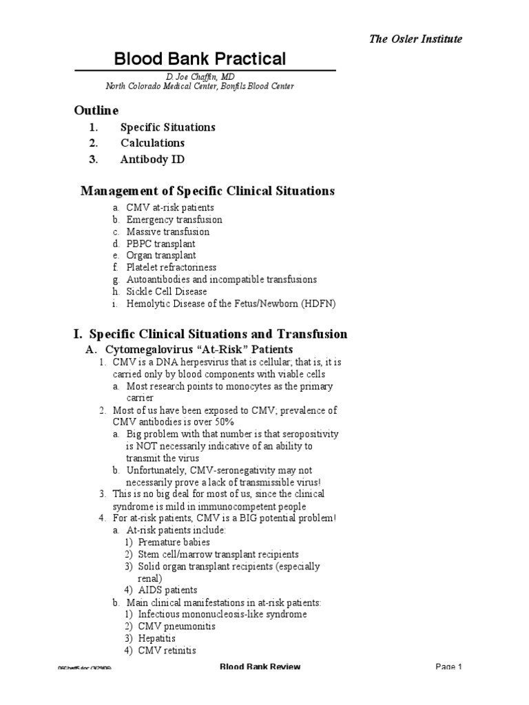 Blood Bank Practical Panel Cases | PDF | Blood Transfusion ...