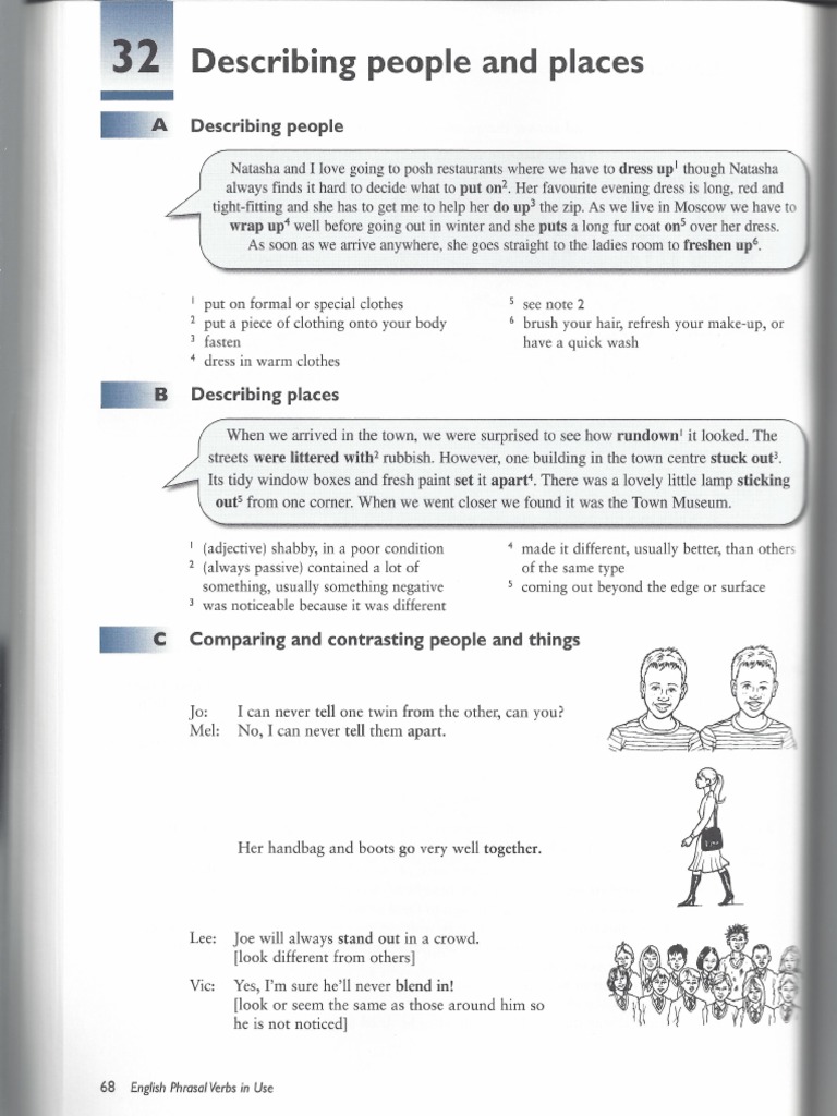 Describing People - Phrasal Verbs | PDF
