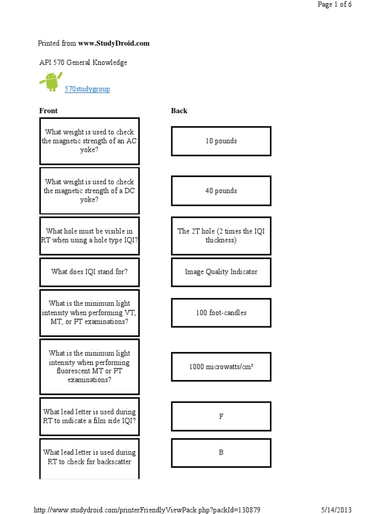API 570 Inspection Study Guide | PDF | Pipe (Fluid Conveyance ...
